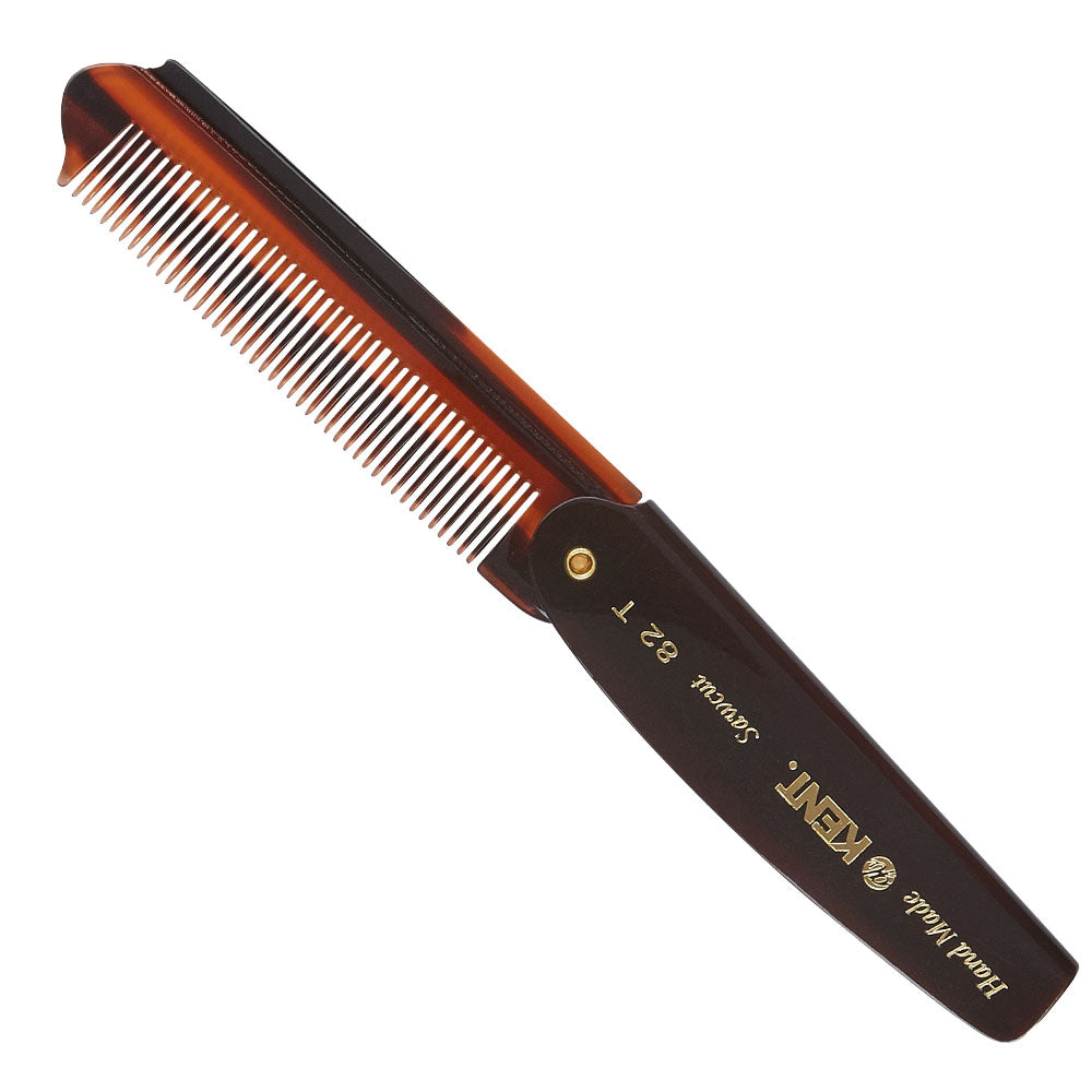 Handmade 190mm Folding Comb Fine Hair - A 82T | Kent Brushes